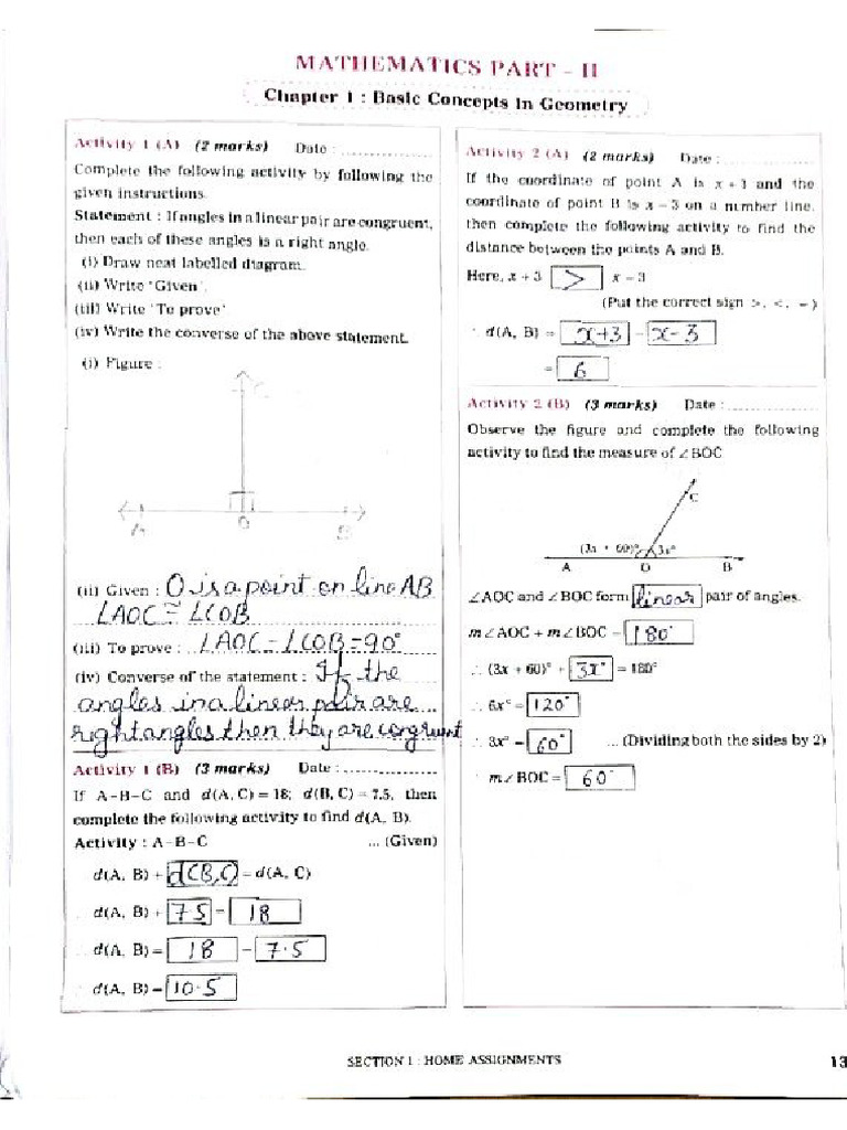 9th Geometry (Practicals) 10 Marks | PDF