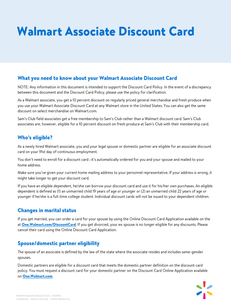 Discount Card Information | PDF | Walmart | Payments