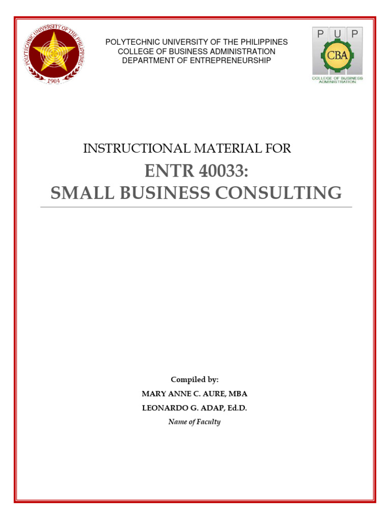 Small Business Consulting Course Guide | PDF | Consultant | Business Model