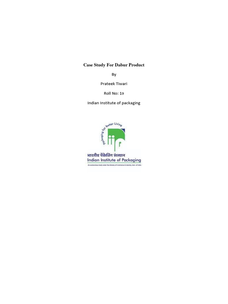 Case Study On Dabur Product by Prateek Tiwari | PDF | Secondary Sector Of The Economy ...