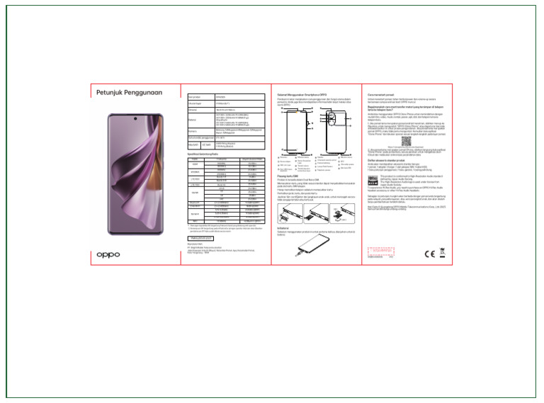 Spesifikasi dan Panduan Penggunaan OPPO | PDF | Komputer