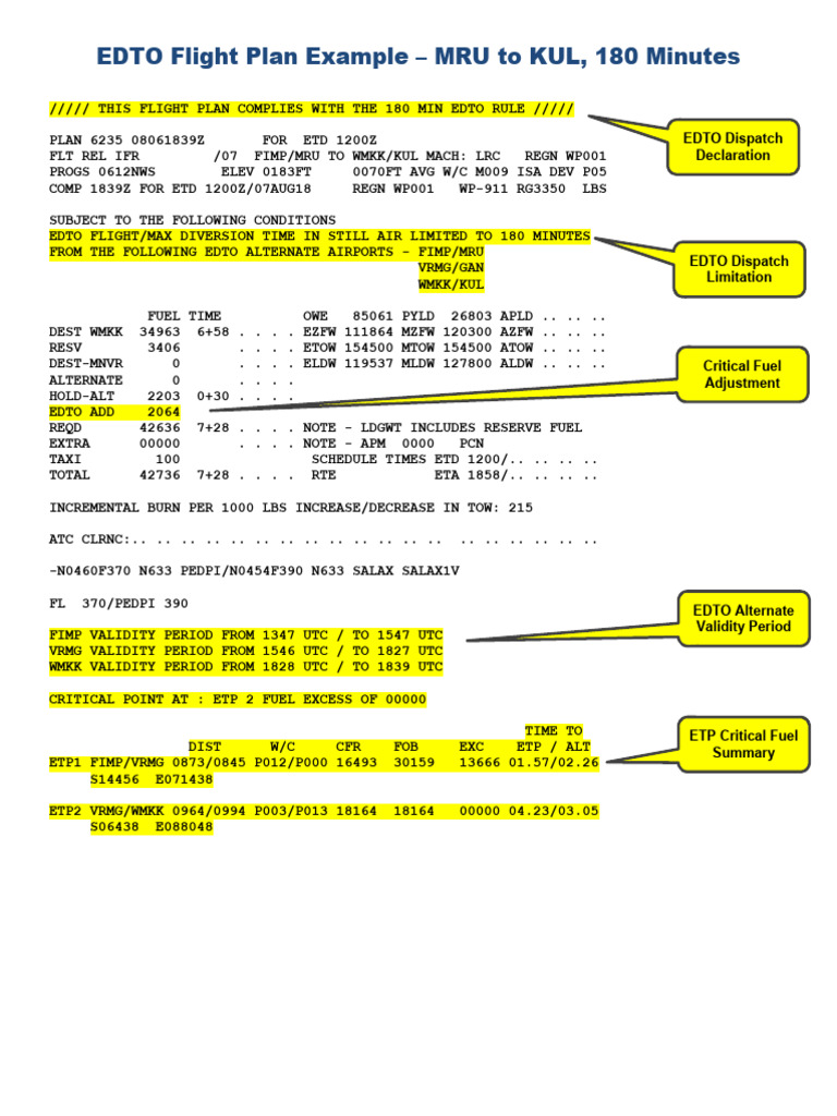 EDTO Module 5 - CFP Example | PDF | Vehicles | Aviation
