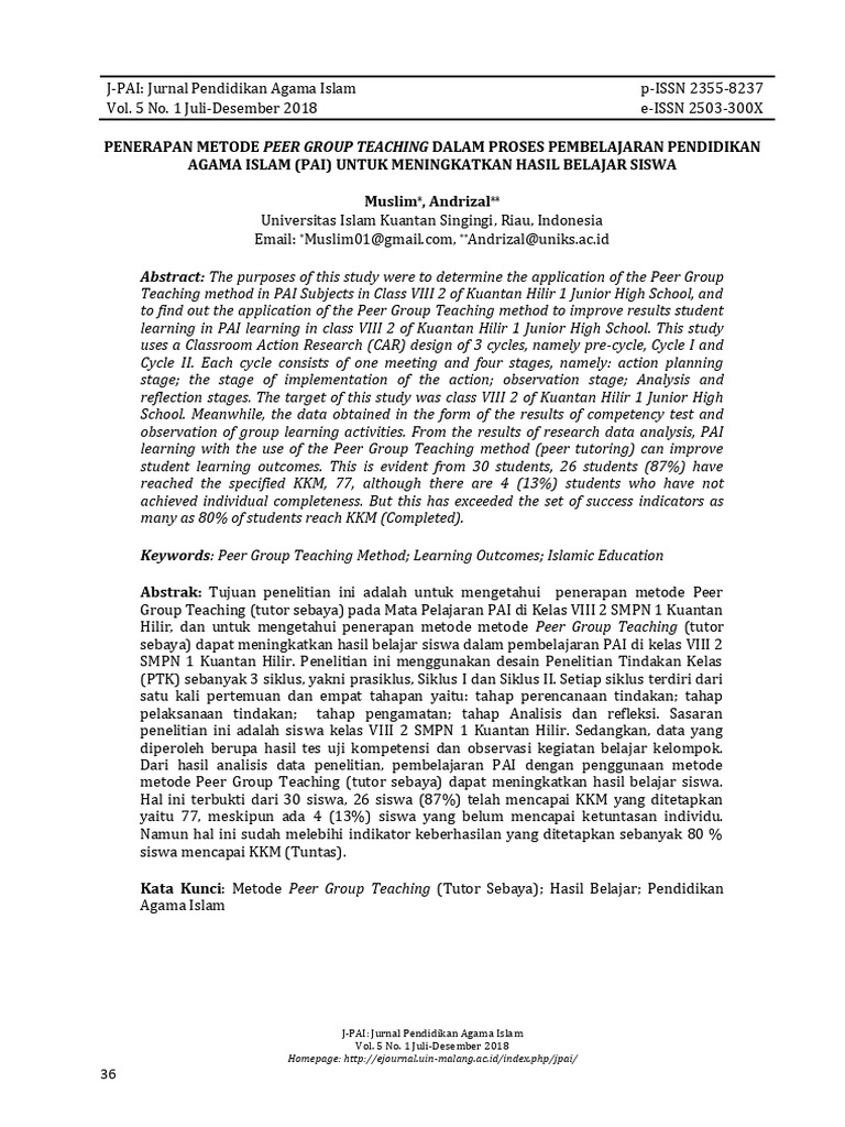 Penerapan Metode Peer Group Teaching Dal E9646031 | PDF | Learning | Cognition