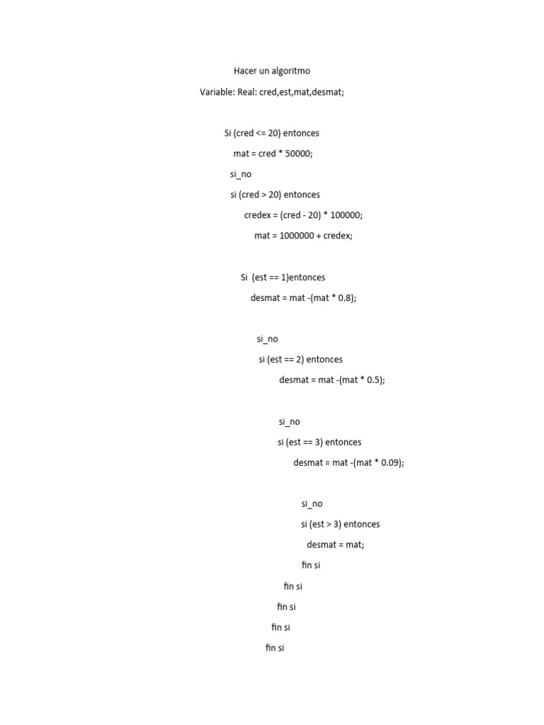Pseudocodigo Algoritmos | PDF | Programación de computadoras ...