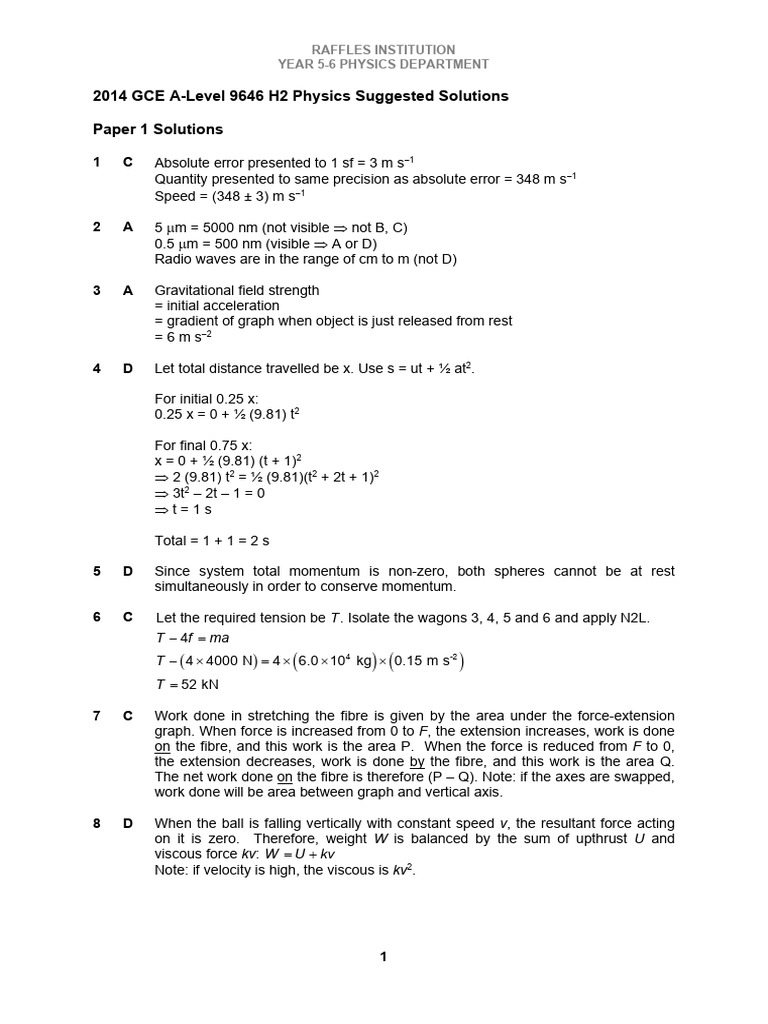 2014 A-Level H2 Phy (9646) Soln | PDF | P–N Junction | Doping (Semiconductor)