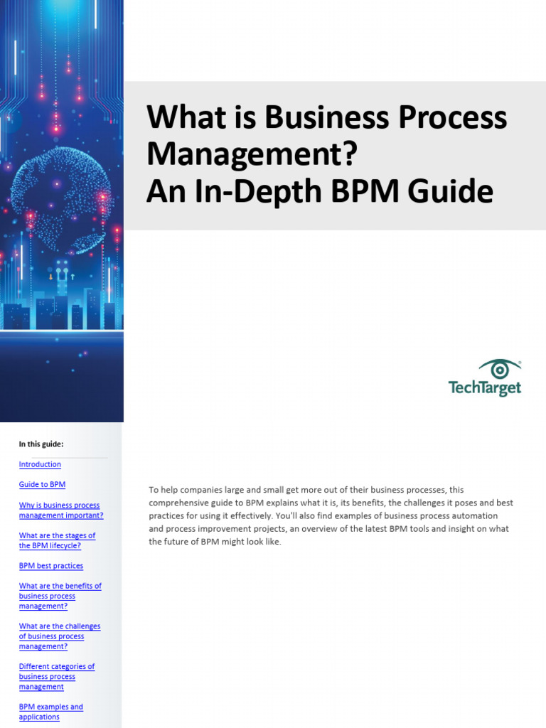 What Is Business Process Management An In-Depth BPM Guide | PDF ...