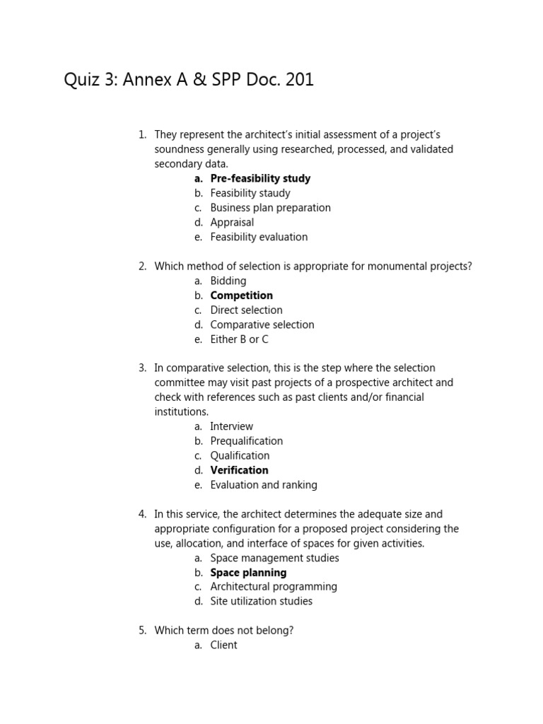 PP Pedro Annex A & SPP Doc 201 | PDF | Architect | Feasibility Study