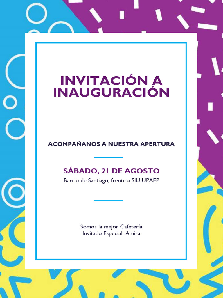 Invitación A Inauguración | PDF