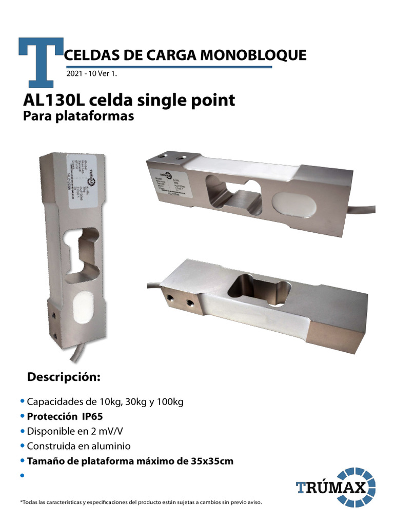 Catalogo Celda de Carga Trumax Al130l Dmaq | PDF