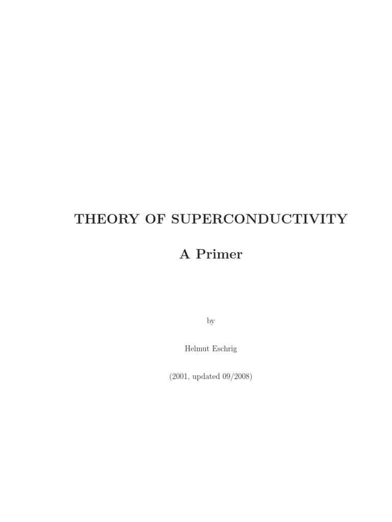 Theory of Superconductivity | PDF