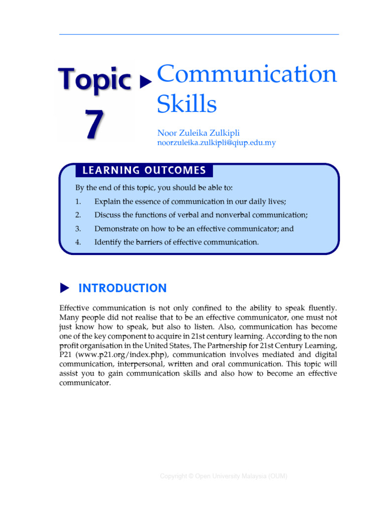 Communication Skill Guide | PDF | Communication | Nonverbal Communication