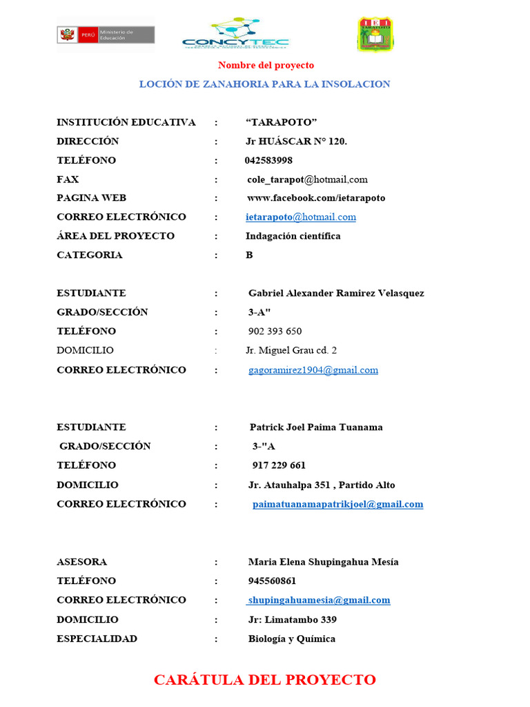 caratula fencyt 2023 | PDF