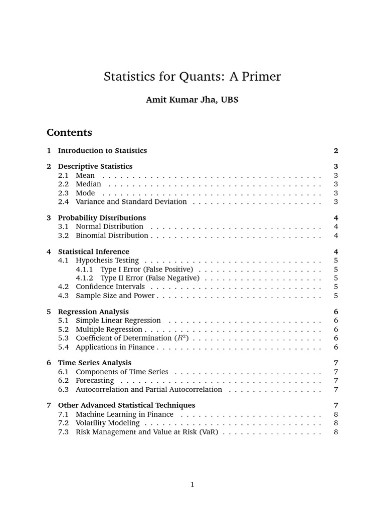 Amit Statistics | PDF | Autoregressive Integrated Moving Average | Type I And Type Ii Errors