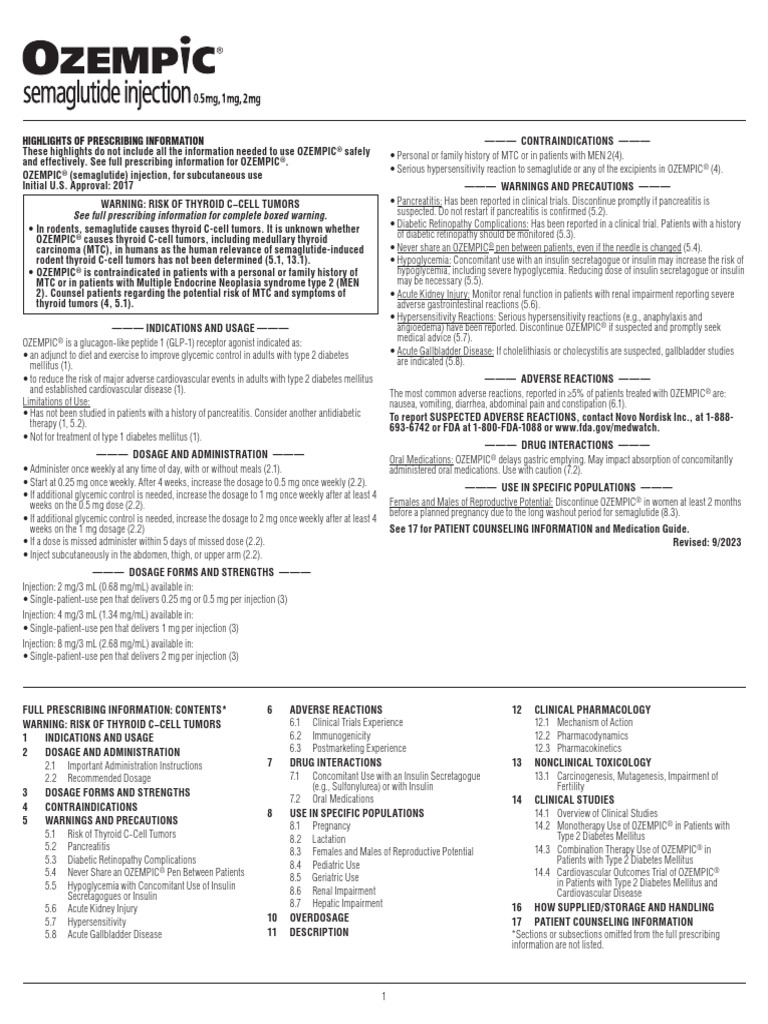 Ozempic ES | PDF | Diabetes | Chemistry