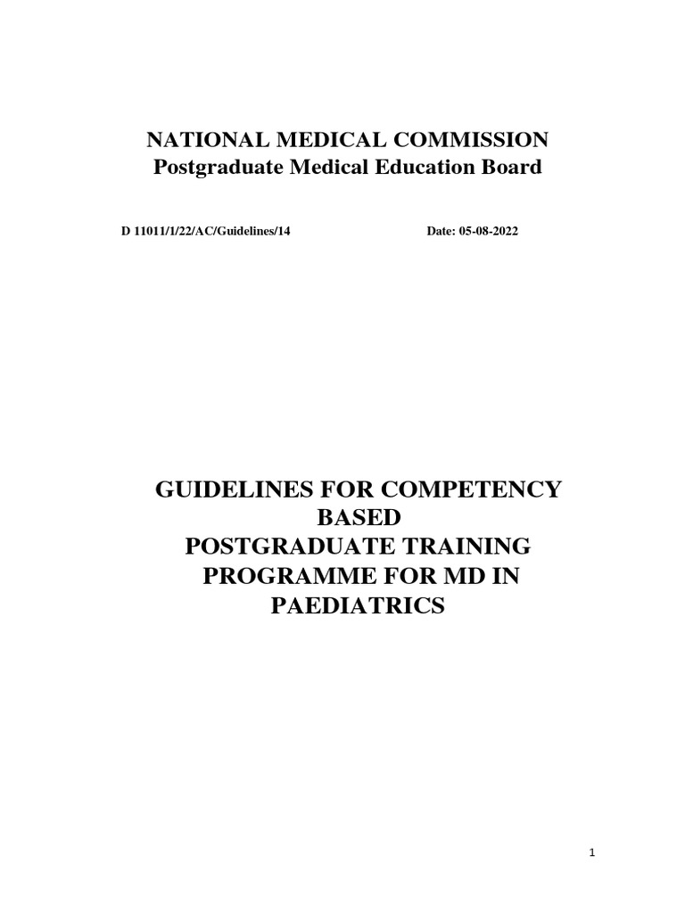 MD Peadiatrics NMC CURRICULUM | PDF | Vaccines | Pediatrics