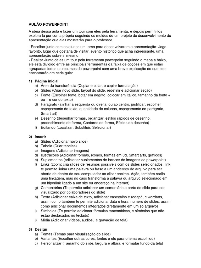 Script Aulao PowerPoint | PDF | Informática
