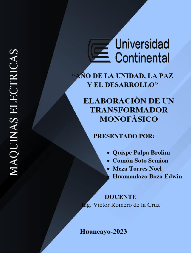 Proyecto Final | PDF | Transformador | Inductor