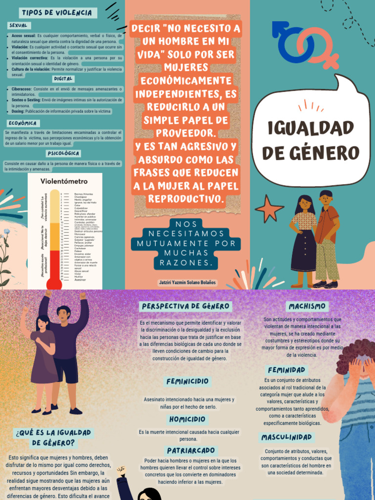 Tríptico Igualdad de Género | Descargar gratis PDF | Violación | Género Tríptico Igualdad de Género | Descargar gratis PDF | Violación | Género