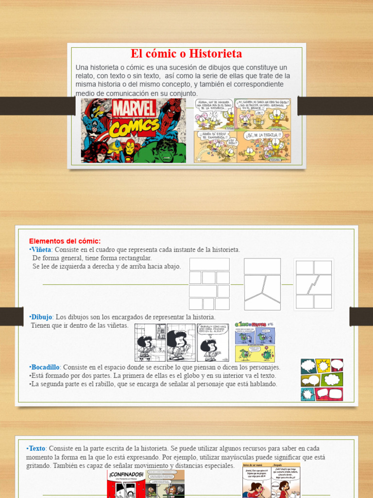 Elementos y Tipos de Cómic | PDF | Cómics