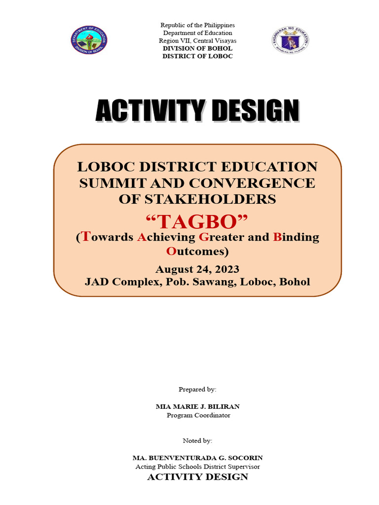Loboc District Education Summit 2023 | PDF | Social Science | Wellness