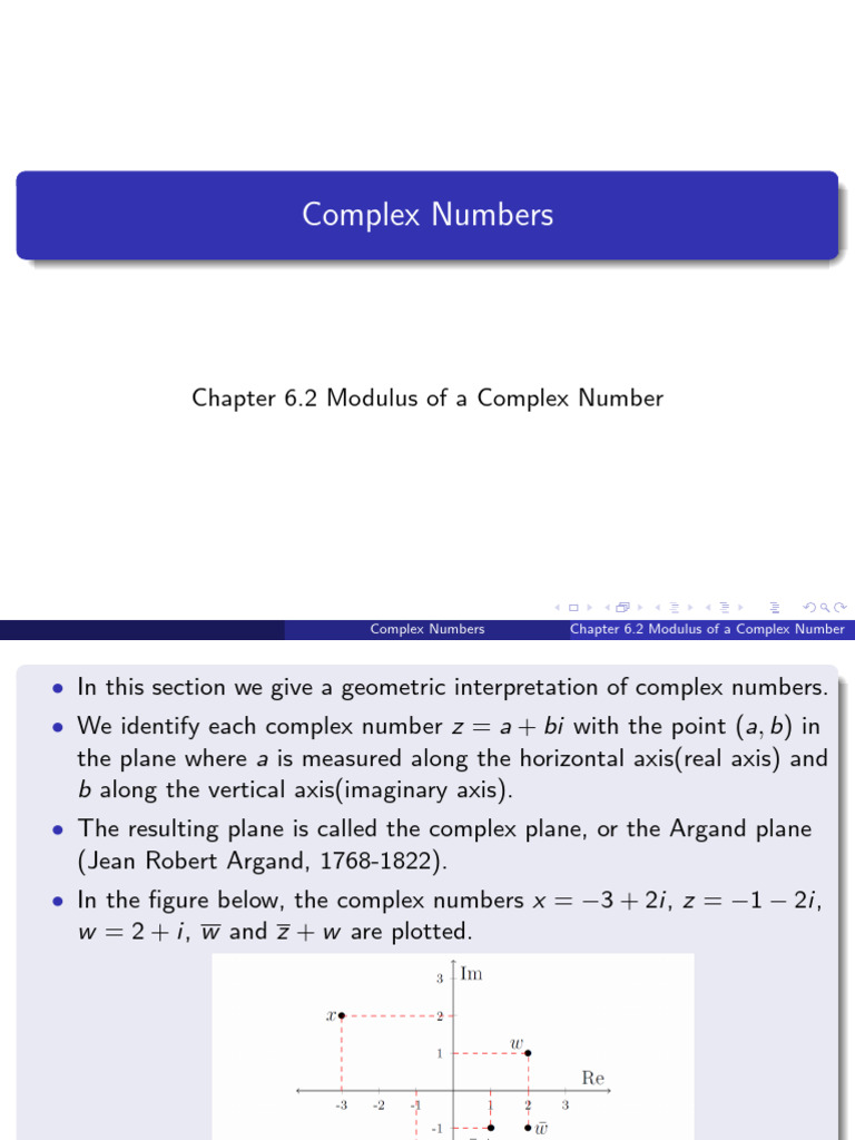Chap 6.2 | PDF | Complex Number | Mathematical Concepts