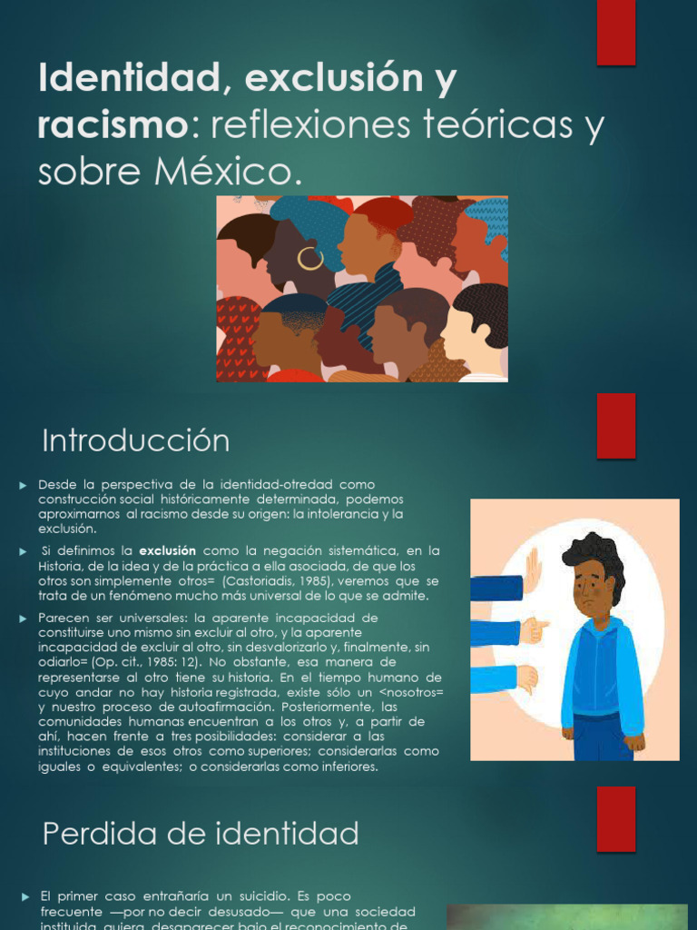 Identidad, Exclusión y Racismo | PDF | Racismo | Discriminación y relaciones raciales
