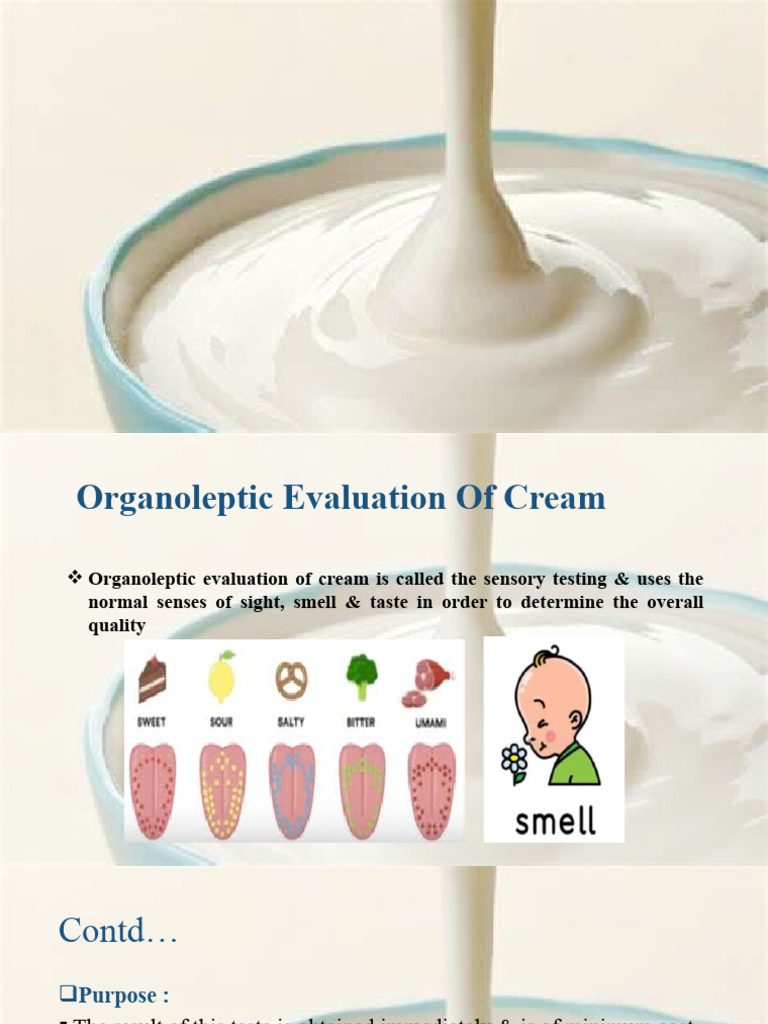 Organoleptic Evaluation of Cream Quality | PDF | Cream | Milk