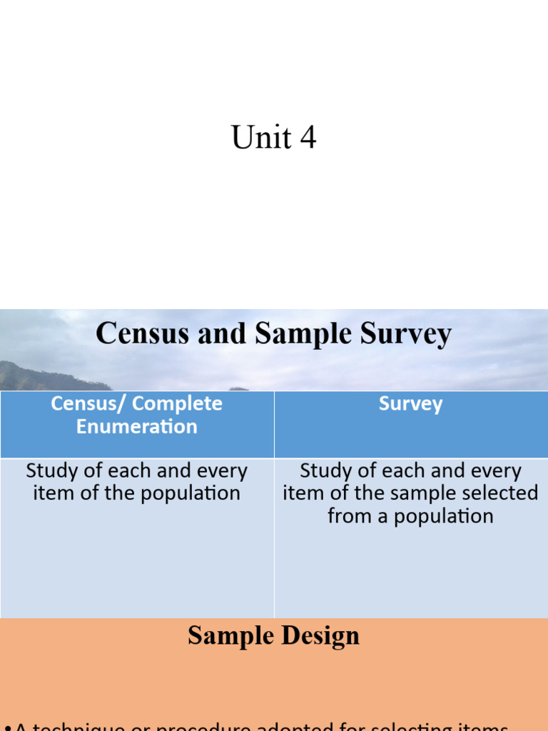 Ch4 - Sampling Design | PDF | Sampling (Statistics) | Margin Of Error