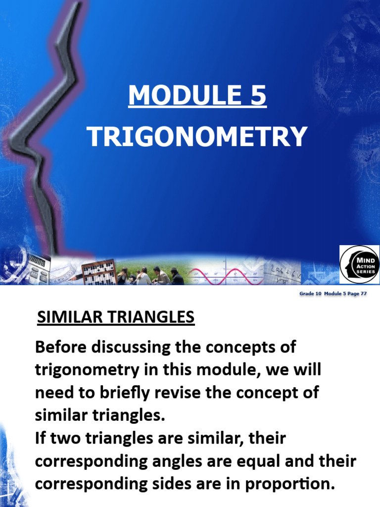 GR 10 MOD 5 Trigonometry | PDF | Triangle | Trigonometry