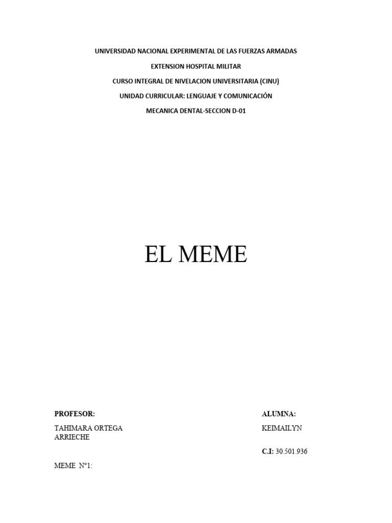 El Meme | PDF
