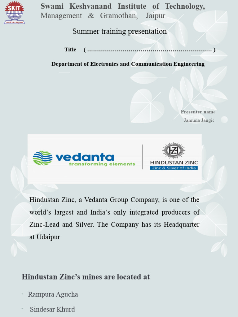 Summer Training Presentation (Autosaved) | PDF