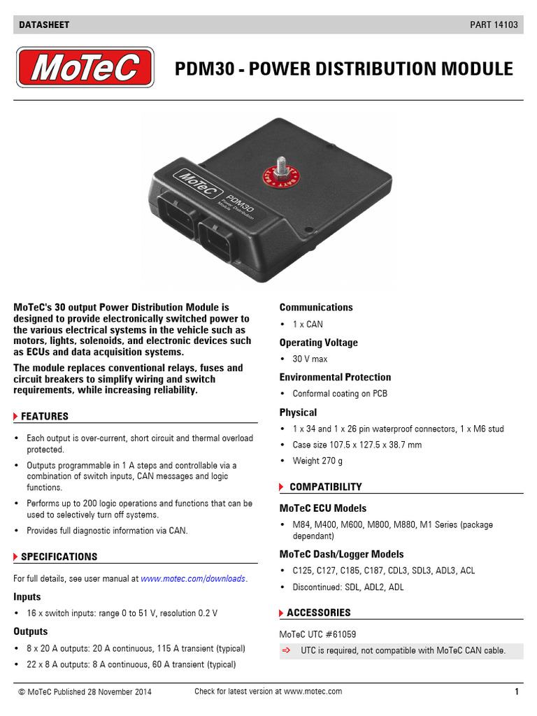 PDM30 Datasheet | PDF | Switch | Electrical Connector