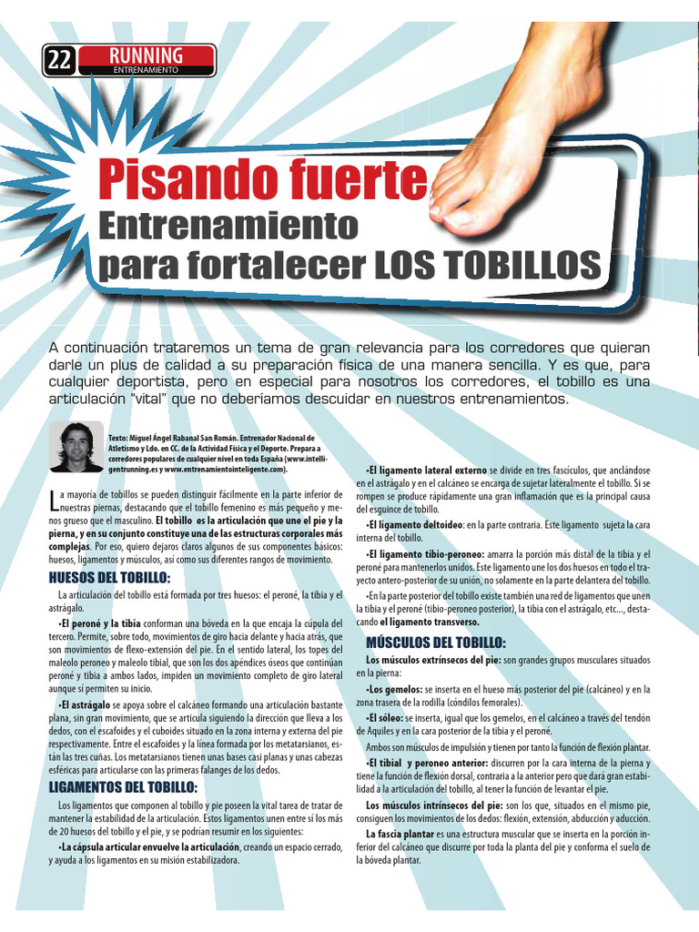 Ejercicios Para El Tobillo Pdf Tobillo Pie