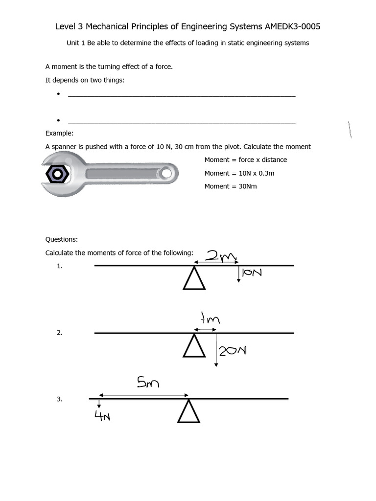 006.mech Eng Session 4 Point Load | PDF | Force | Lever