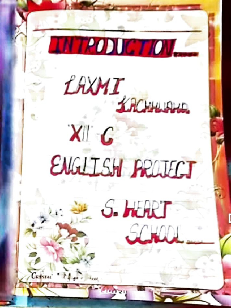 Class12th English Project CBSE | PDF