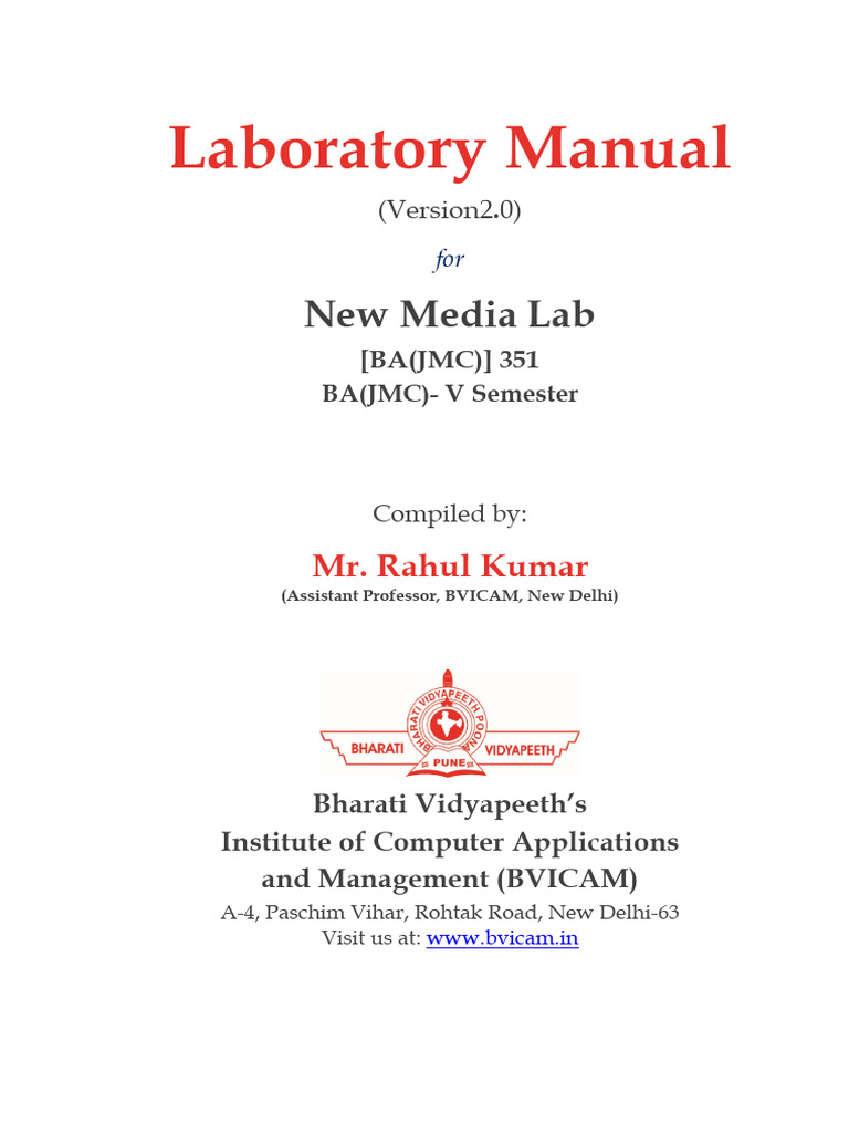 LAB Manual New Media Lab | PDF | Websites | World Wide Web