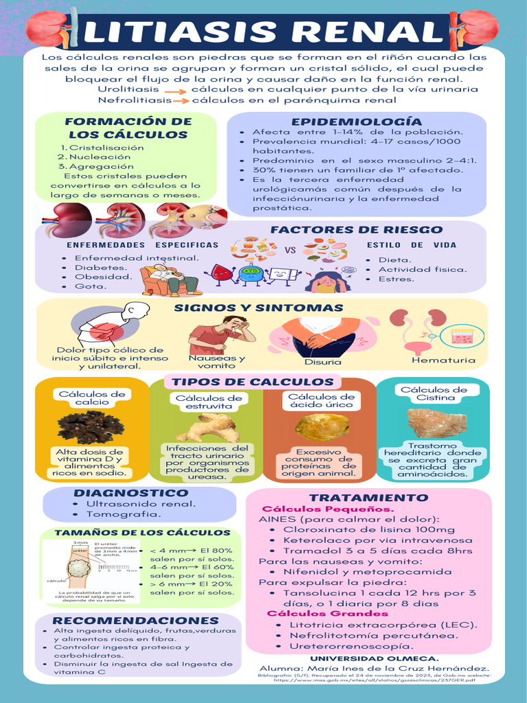Litiasis Renal | PDF | Especialidades Medicas | Medicina CLINICA