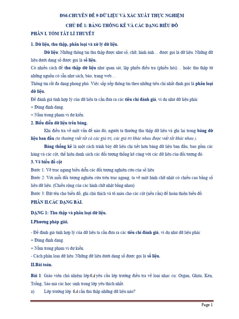 Tai Lieu Day Them Hoc Them Chuyen de Bang Thong Ke Va Cac Dang Bieu Do ...