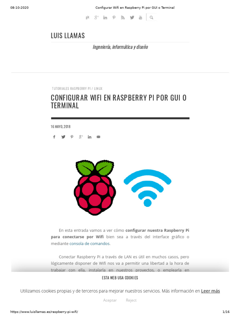 Configura WiFi en Raspberry Pi Fácilmente | PDF | Raspberry Pi | Cookie HTTP
