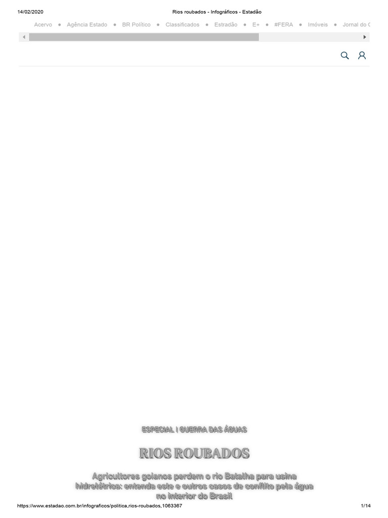 Rios Roubados | PDF | Hidroeletricidade | Agricultura Rios Roubados | PDF | Hidroeletricidade | Agricultura