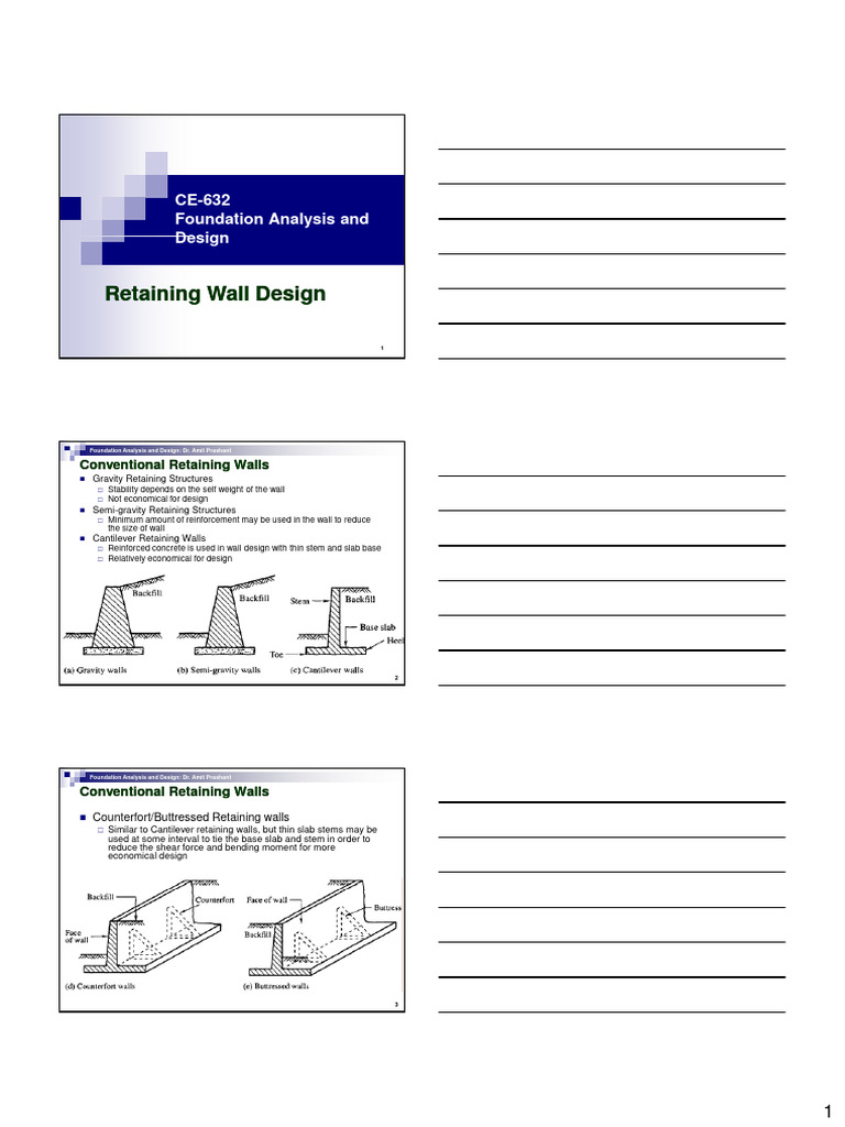 CE 632 Foundation Analysis and Design 1 | PDF | Drainage | Deep Foundation