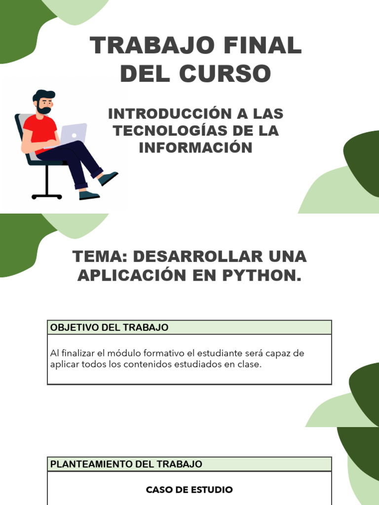 Trabajo Final Python | PDF | Programación | Programa de computadora