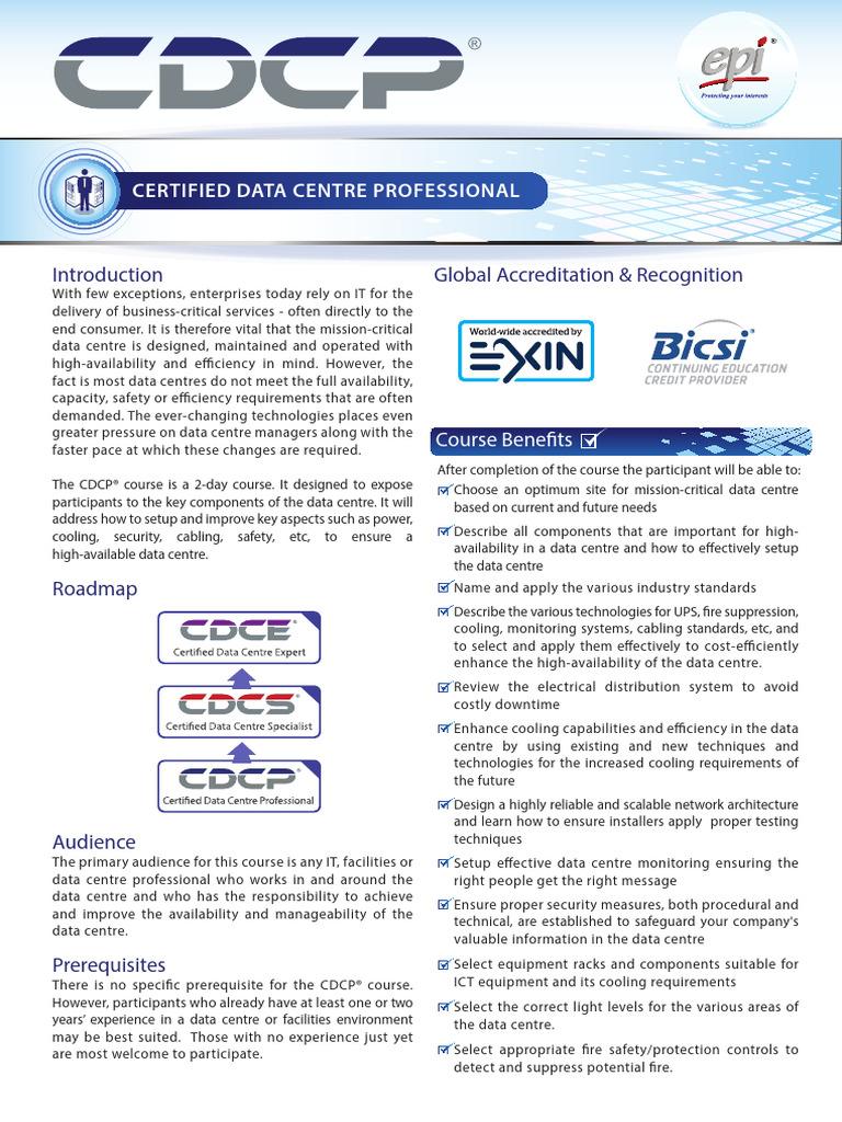 CDCP Brochure | PDF | Data Center