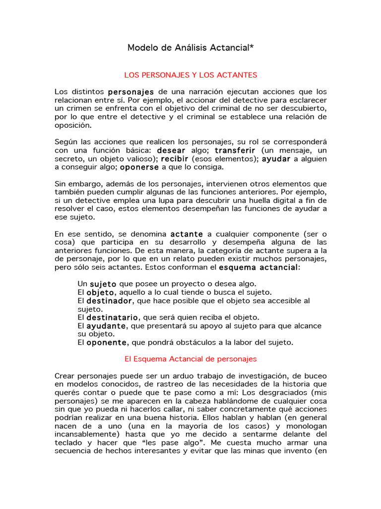 CLASE 3 - Modelo de Análisis Actancial | PDF