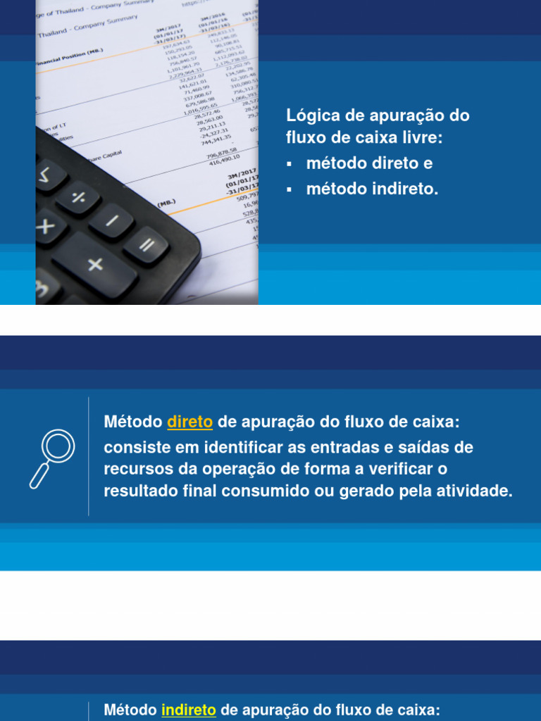 15 m3 A Logica de Apuracao Do Fluxo de Caixa Livre Di | PDF | Fluxo de caixa | Investimentos