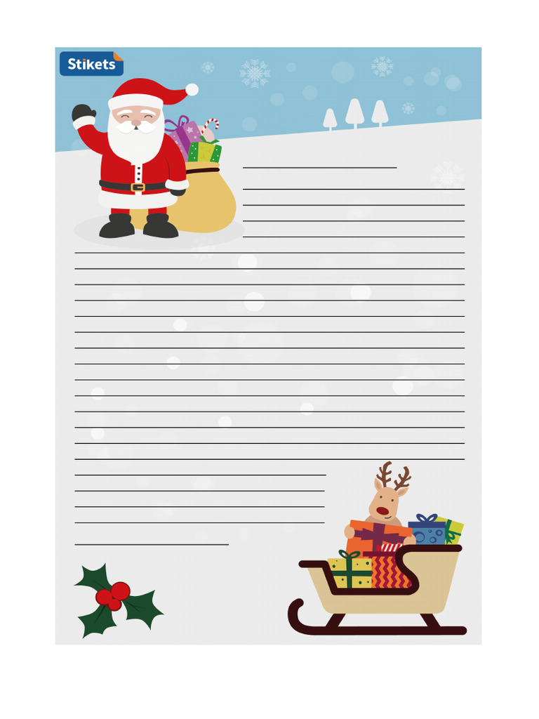 Carta para o Pai Natal para Escrever xtKSHketrA | PDF