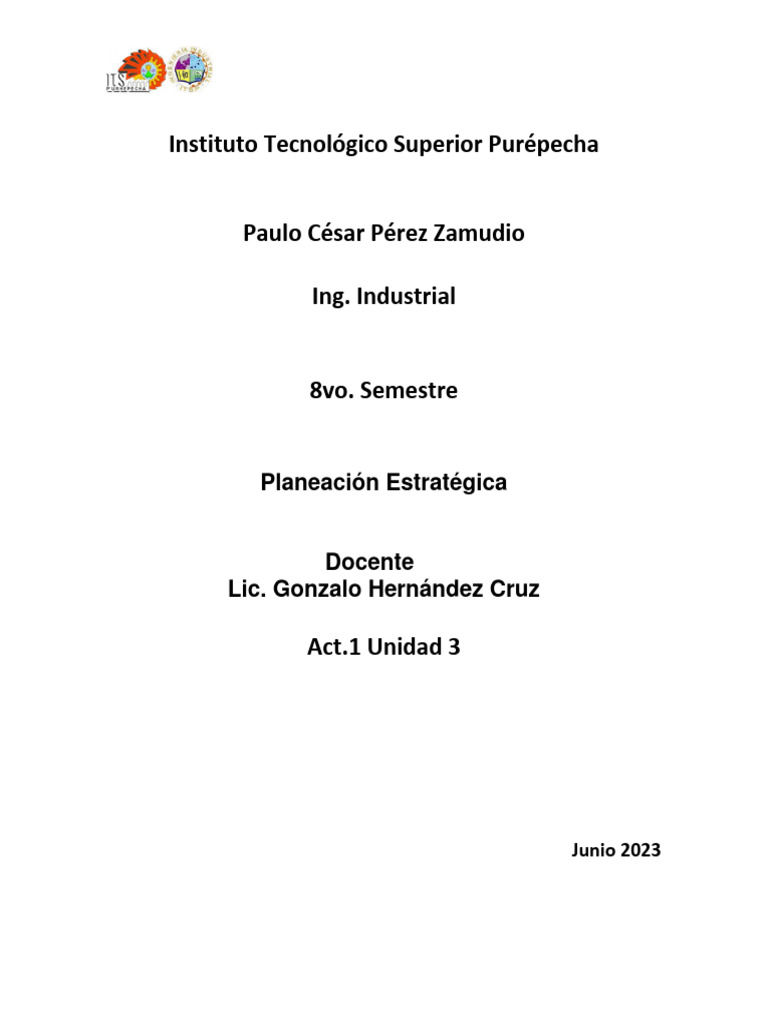 Act.1 U3 | PDF | Business | Benchmarking