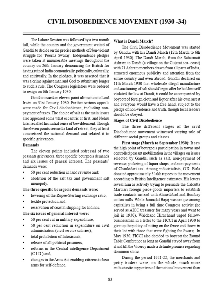 Civil Disobedience Movement | PDF | Dalit | Mahatma Gandhi