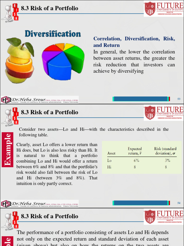 CH (8) - Risk Return - Part 2 | PDF | Capital Asset Pricing Model | Beta (Finance)