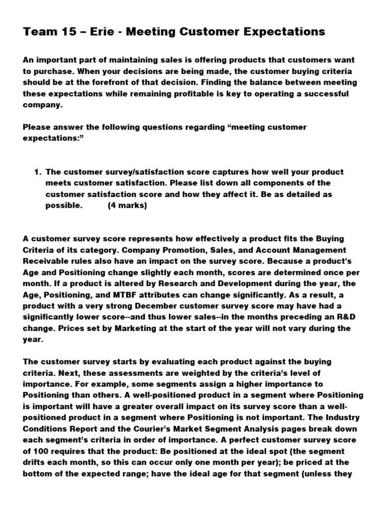 Meeting Customer Expectations Strategies | PDF | Customer Satisfaction | Customer